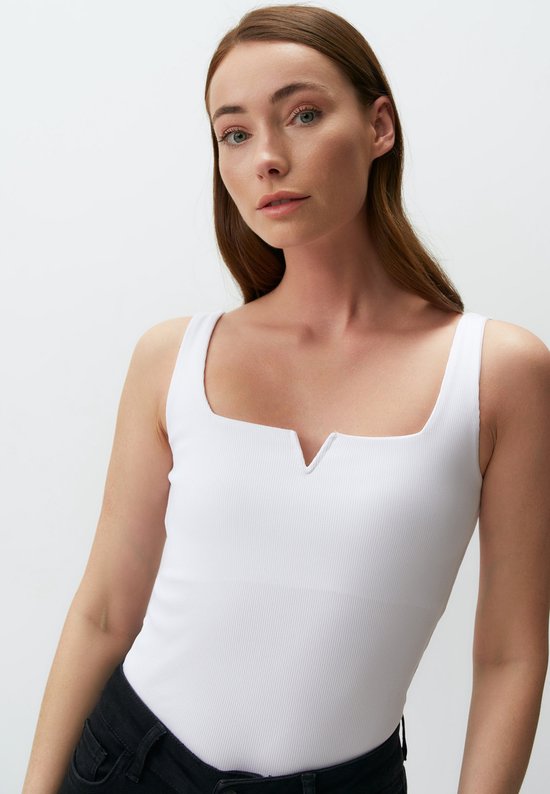 Jimmy Key Mouwloze Jersey Top Met Vierkante Kraag | bol
