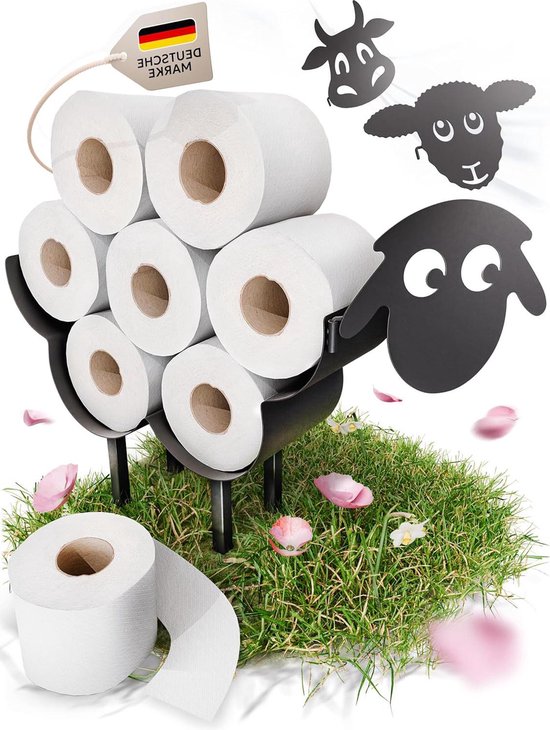 Toiletpapierhouder schaap - decoratieve wc-rolhouder - 1 stuk - zwart ...