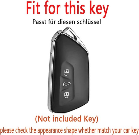 Smartkey hoes voor autosleutels - siliconen cover voor VW Golf 8, Skoda ...