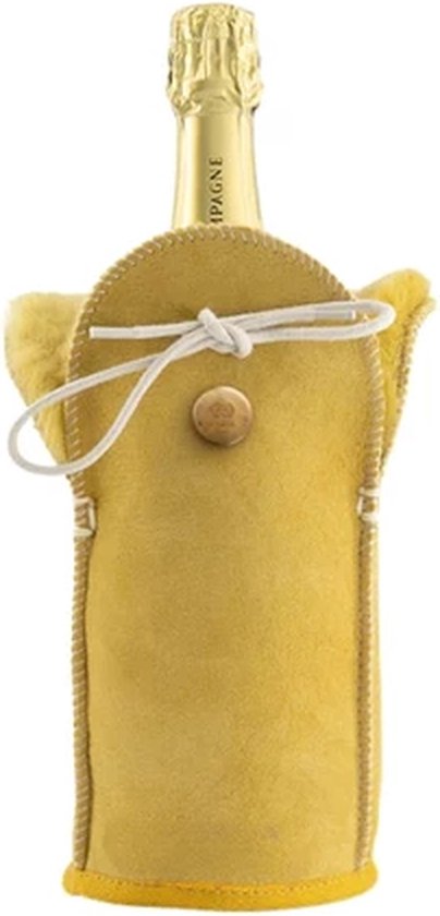Kywie flessenkoeler mellow yellow suede + gele wol | bol