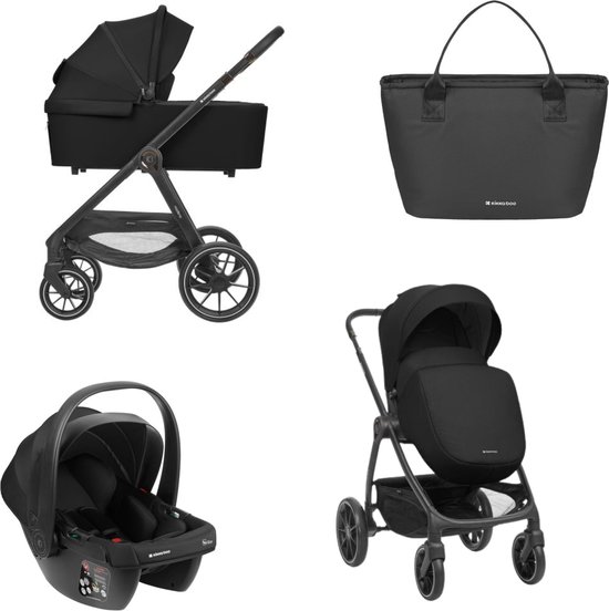 Kikkaboo Modena Kinderwagen 3-in-1 - Zwart - Vanaf geboorte tot 22 kg | bol