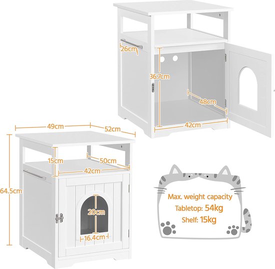 Equivera Kattenbak Kast - Kattenkast - Kattenbak Ombouw - Kattenbakkast ...