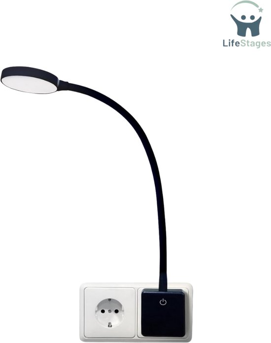 LifeStages - Stekkerlamp Dimbaar - Lamp Dimbaar Zwart - Met - Touch ...