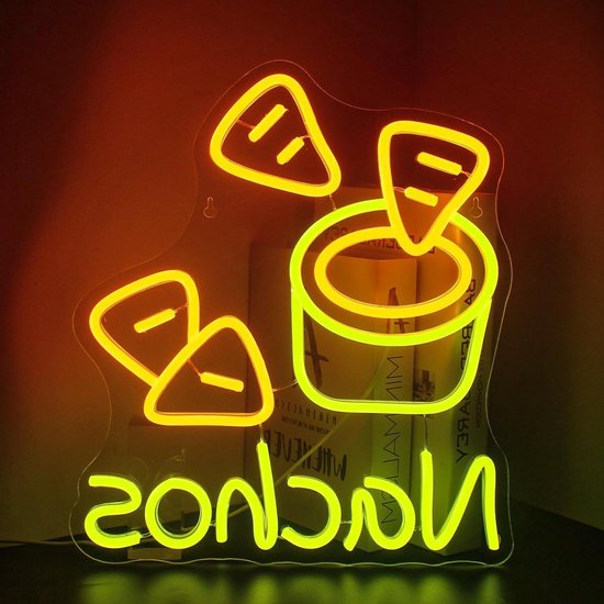 Gegrilde Kaas Chipotle Nachos Neon Sign Wall Decor Dimbare Led Signs ...