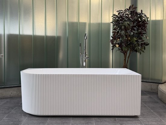 Ligbad / Hoekbad Jade - Half Vrijstaand Rechts Ribbel - 170x80x58 cm ...