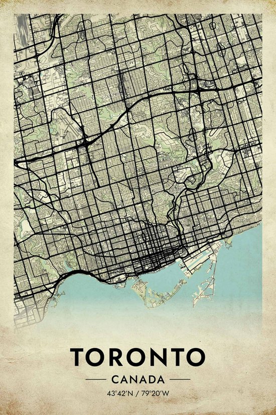 Toronto Poster | Canada Poster | Vintage Poster | Stad Poster | Kaart ...
