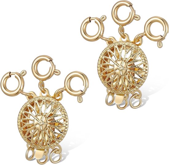 Ketting-layering-sluiting 2 stuks voor dames - gouden... | bol