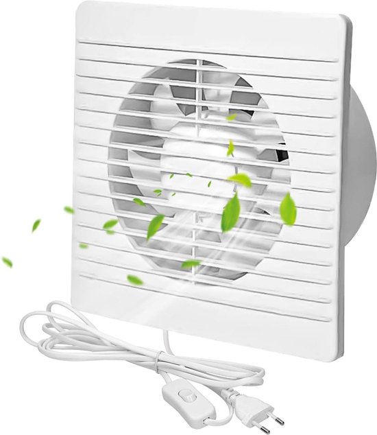 100mm Wall Mounted Ventilation Fan with Switch Noiseless Operation ...