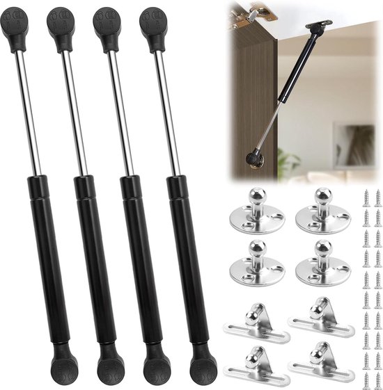 200N 4 Pieces Hydraulic Gas Springs - Gas Pressure Damper with Valve ...