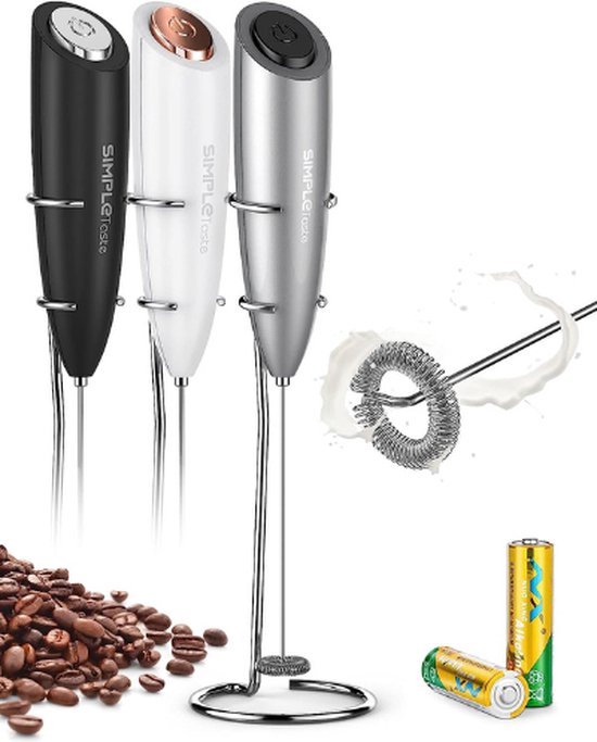 Melkopschuimer Electrisch - Melkklopper - RVS kunststof - Zilver | bol