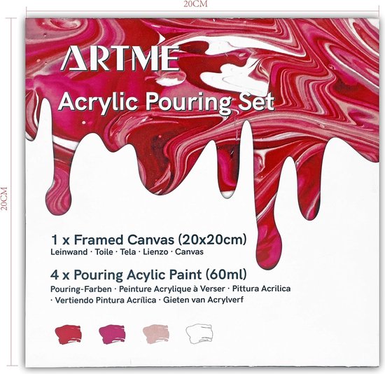 Acryl Gietverf Set - Hobby starter kit - 5 stuks - Rozenkwarts - 60ml | bol