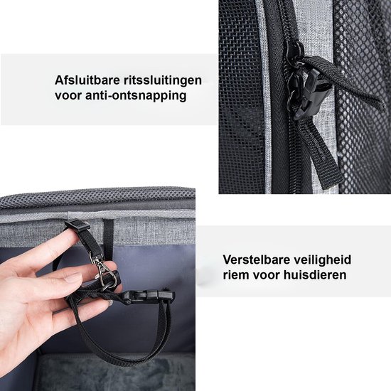 Fietsmand Hond - Draagbare Hondenfietsmand - Reflecterende Strepen - Opvouwbaar &... | bol