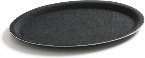 Hendi Dienblad Ovaal - Zwart - Glasvezel - Antislip Dienblad Horeca ...