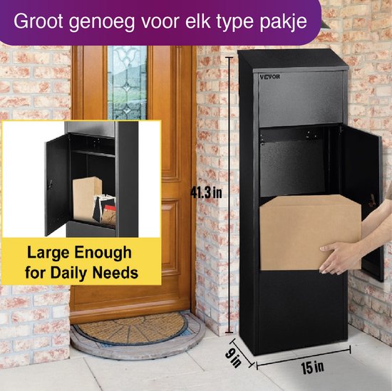 Thuys Pakjesbrievenbus - Pakjesbus - Pakjes Brievenbus Zwart ...