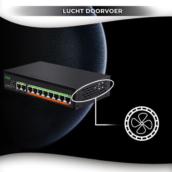 SBVR TXE143 - Netwerk Switch - PoE Switch - 10 poorten - RJ45 - 1.000 Mbps | bol.com