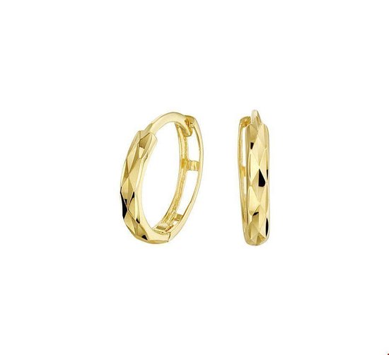 Geelgouden Klapoorringen gediamanteerd 4018619 | bol