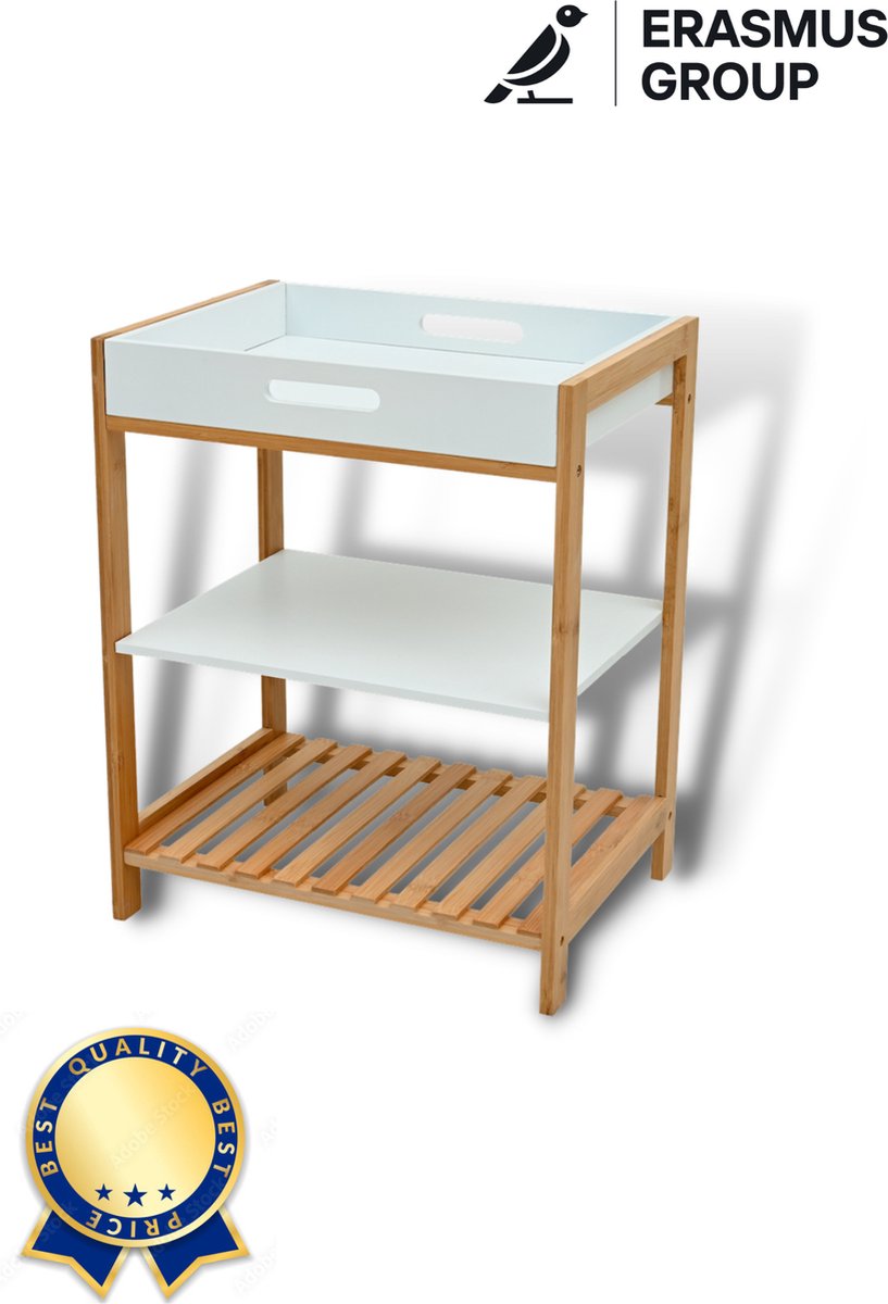 Erasmus - Moderne Houten Rek - Landelijk - 3 Lagen - Woondecoratie - 40 ...