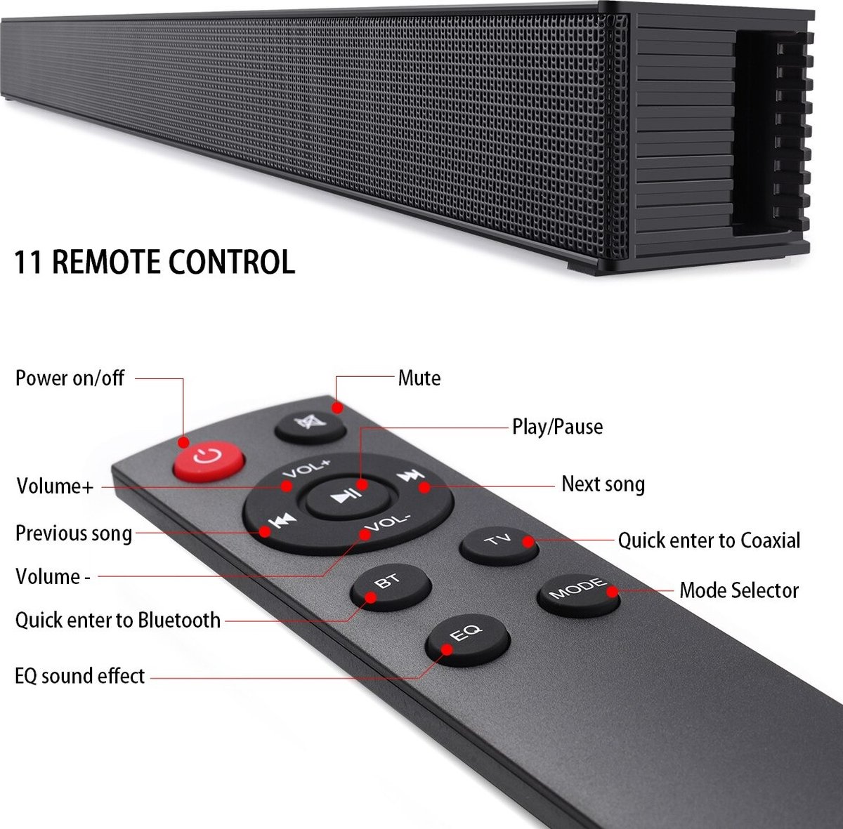 Soundbar Met Woofer - Ingebouwde Woofer - Soundbars voor Tv - AUX / RCA / USB / -... | bol.com