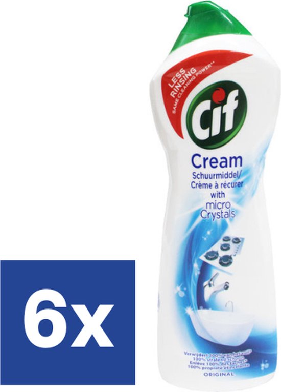 Cif Schuurmiddel Cream Original - 6 x 500 ml | bol.com