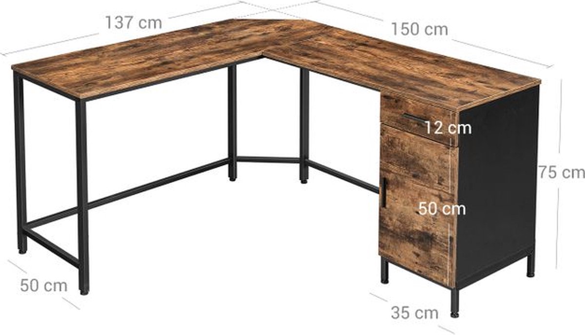 Luxe Computerbureau incl. Kast - Computertafel met Kast ...