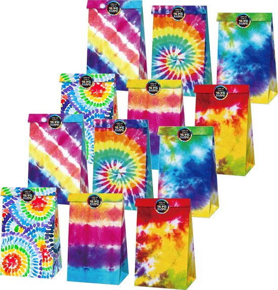 12 Stuks - Papieren Geschenk Zakjes - Inclusief Stickers - Cadeau ...