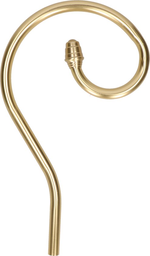 Luxe Sinterklaas krul staf goudkleurig metaal 203 cm - Sinterklaas ...