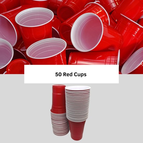 Red Cups - 50 stuks - 0.473 LITER - Perfect voor feestjes - Beerpong ...