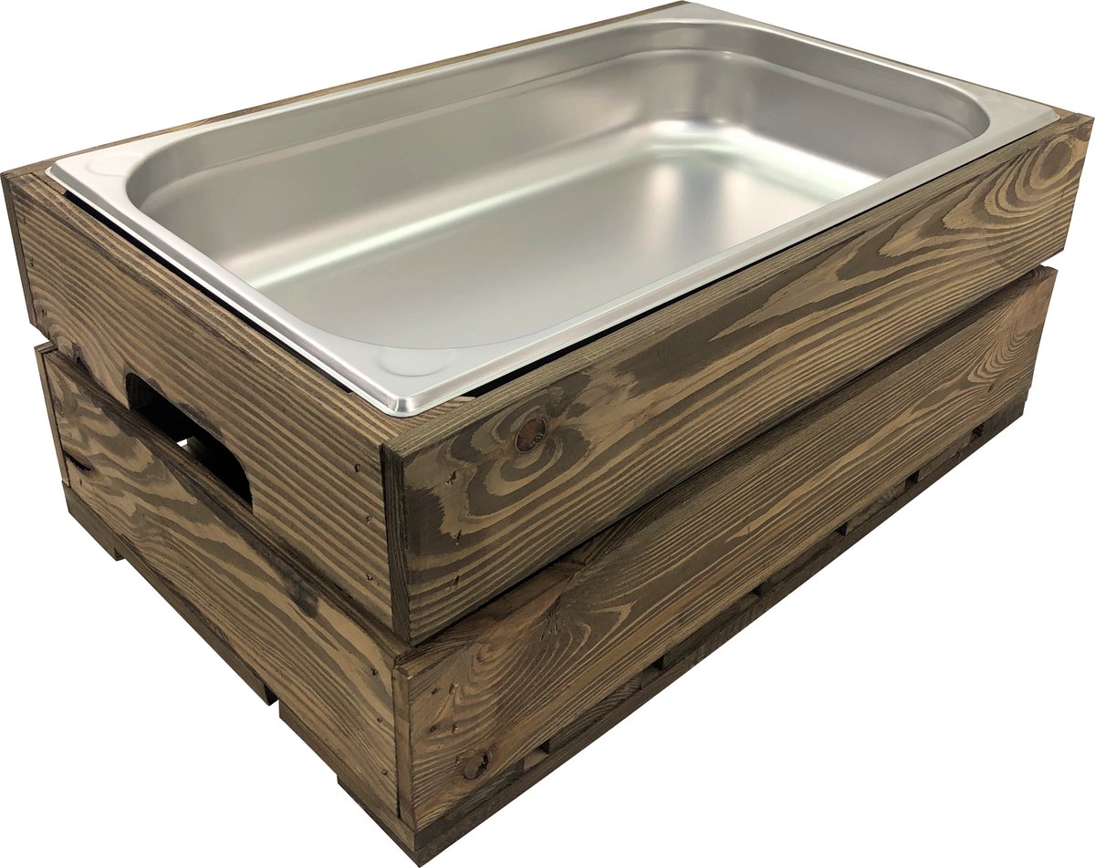 Houten kist. (set van drie kisten) Old Brown Van zeer stevige kwaliteit ...