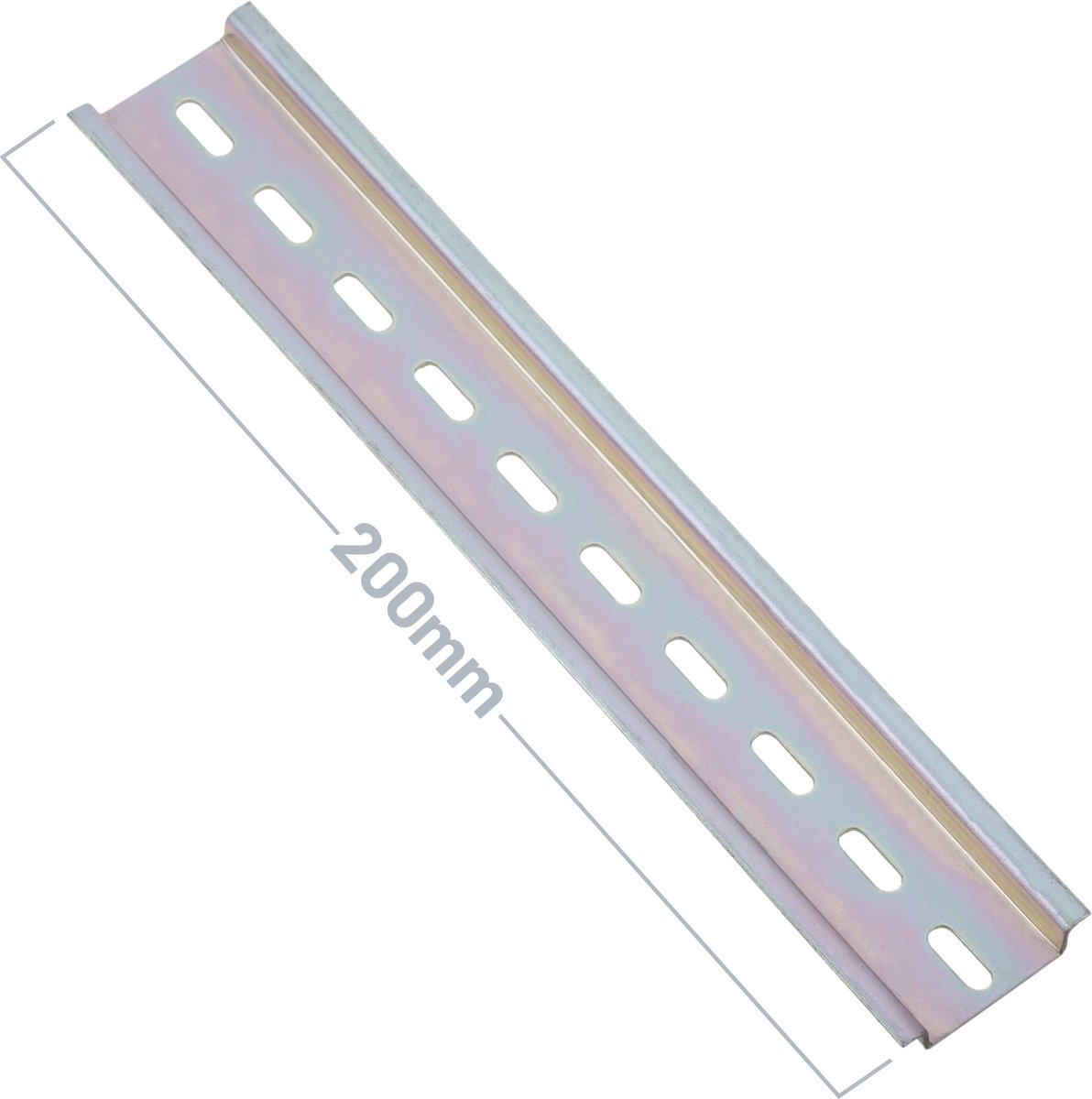 BeMatik - Set van 3 DIN rails zink kleur 200mm geperforeerd 35x15mm ...