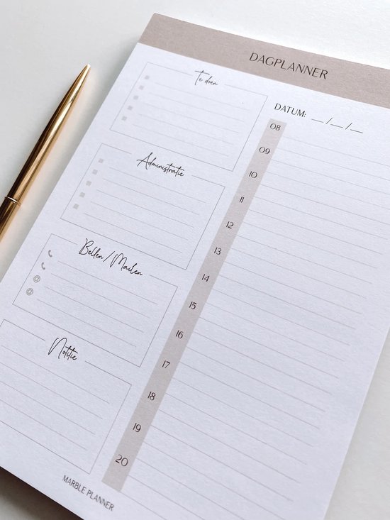 Marble Planner Dagplanner | bol.com