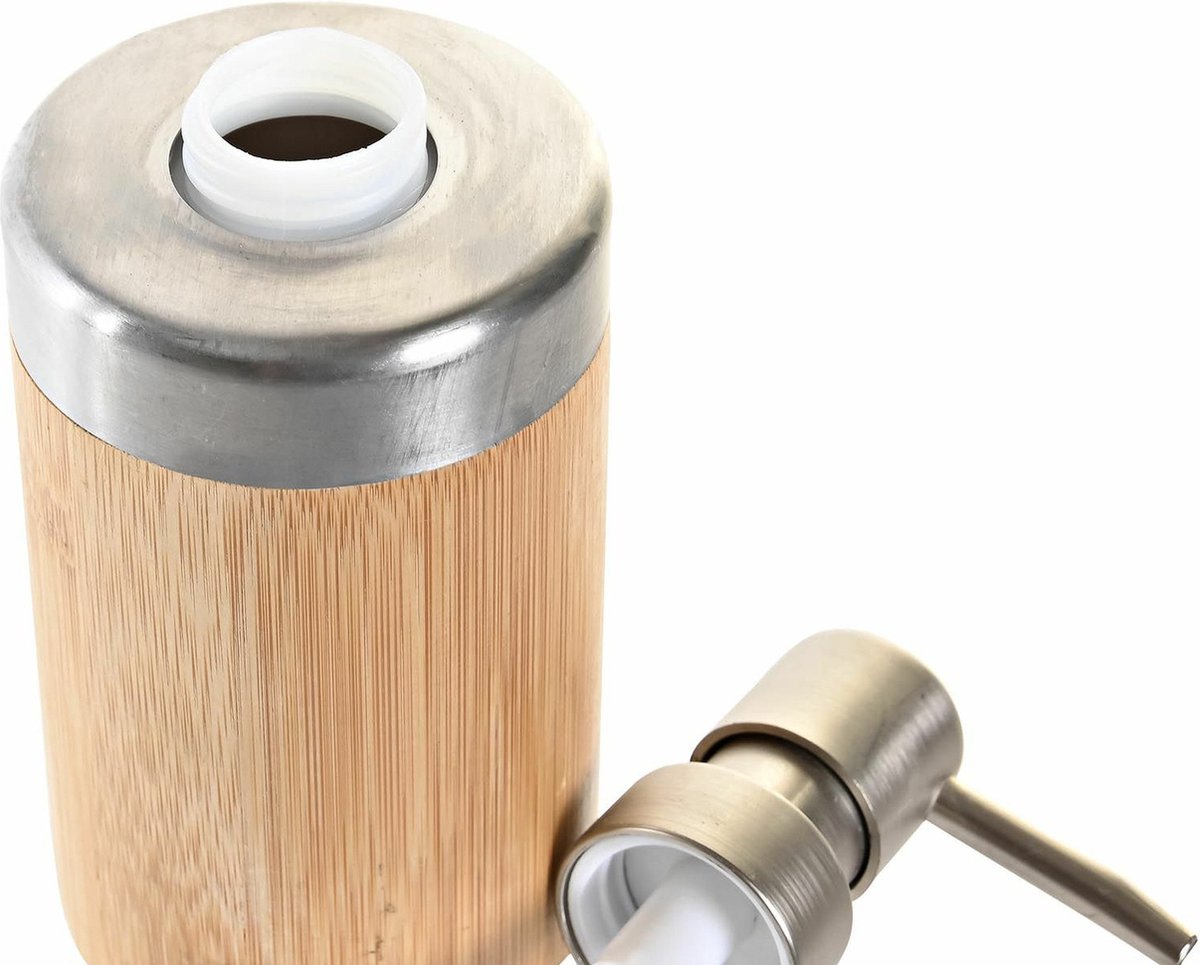 Items - Zeeppompje/dispenser - bruin - bamboe hout - 7 x 17 cm | bol.com