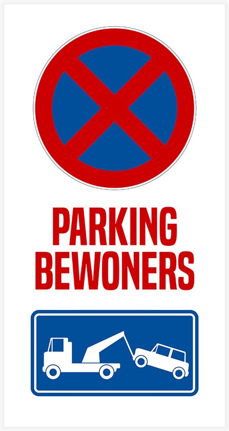Pictogram/ bord | "Parking bewoners" | 20 x 40 cm | Privaat parking ...