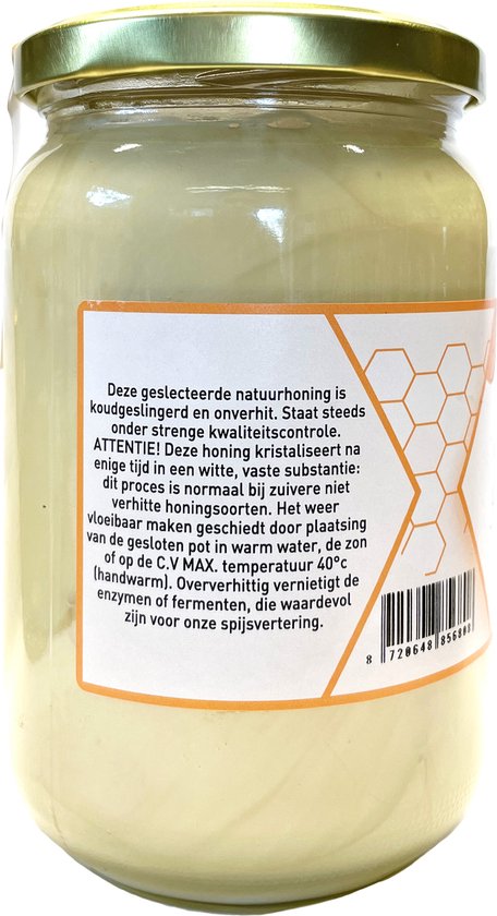 Koolzaadhoning 900g België Honingwinkel (crème) | bol