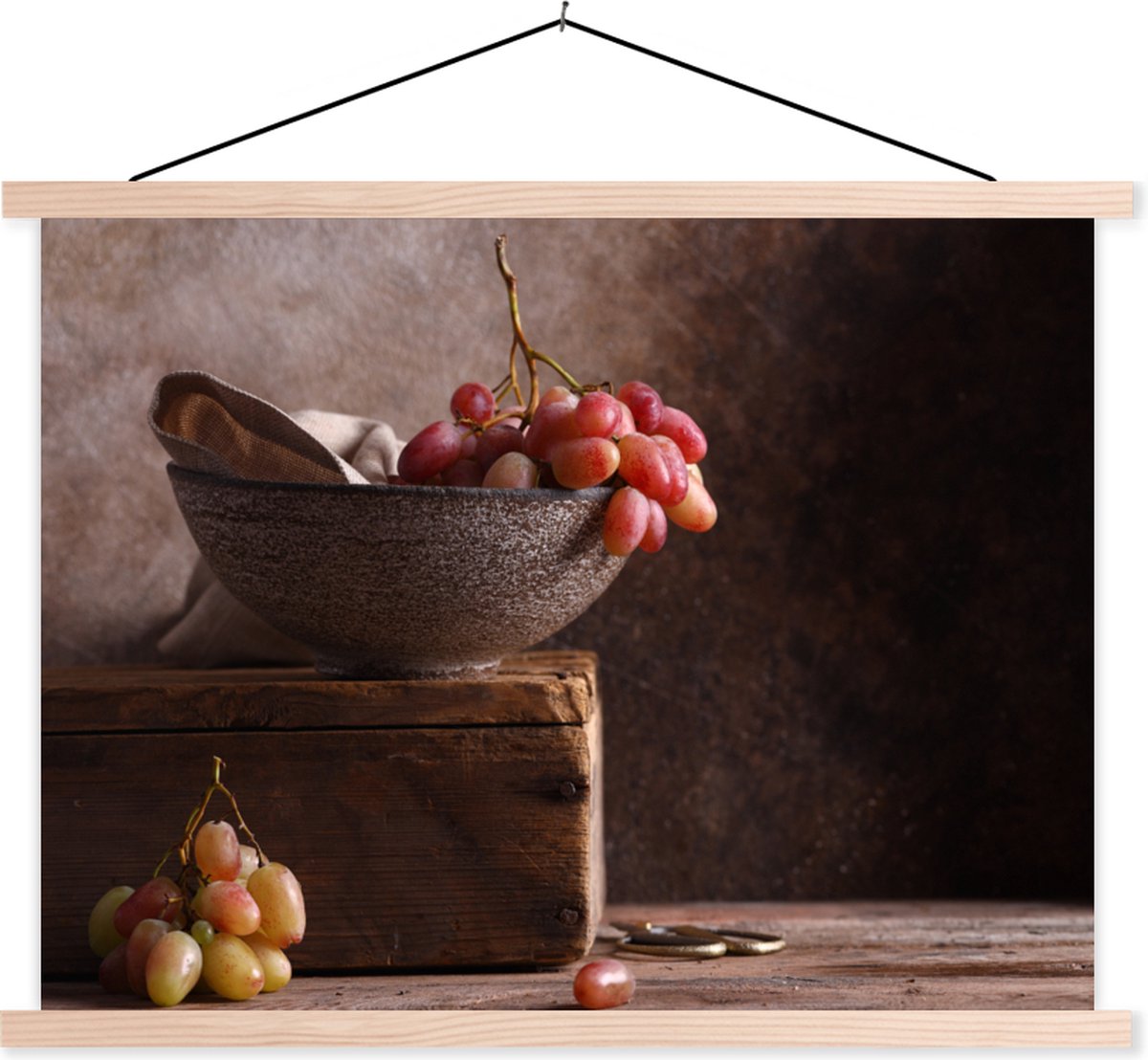 Porte-affiche avec affiche - Affiche scolaire - Rustique - Raisins ...