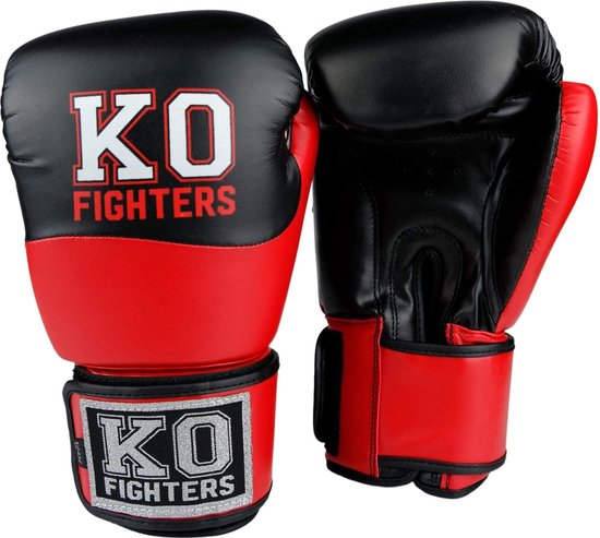 KO Fighters - (Kick) Bokshandschoenen - Vega Leer - Rood - 12oz | bol