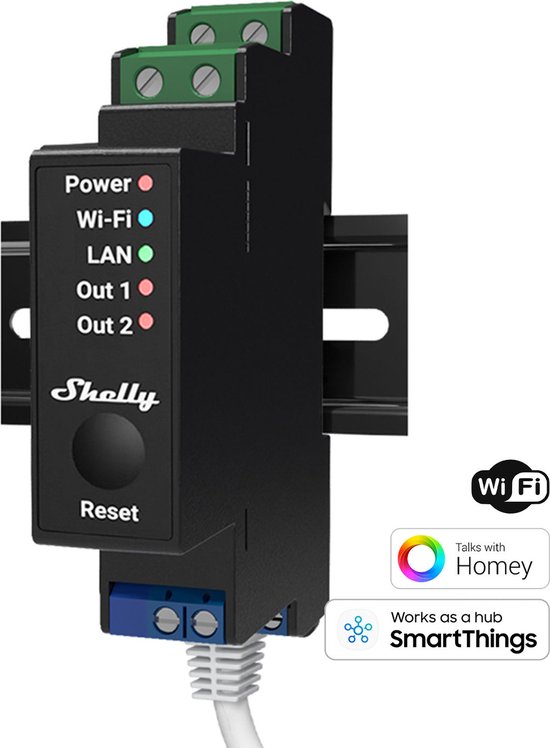 Shelly 2Pro Actionneur de commutation Bluetooth, WiFi Shelly | bol