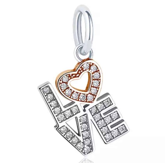 Tracelet | Zilveren bedels | Bedel LOVE in letters | Pandora compatible ...