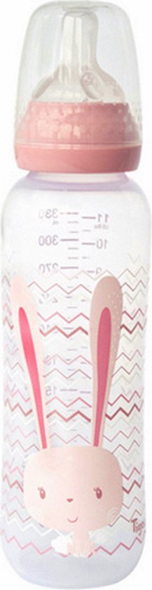 Tigex | babyfles | 330 ml | roze | 6+m 6+ m | bol