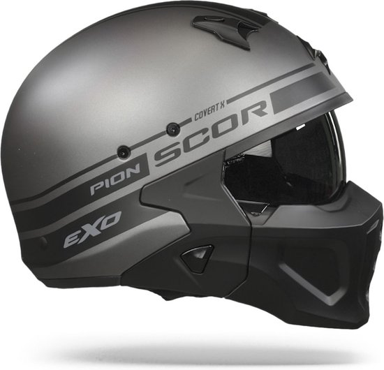 Scorpion Covert-X Tussle Matt Silver-Black S | bol.com
