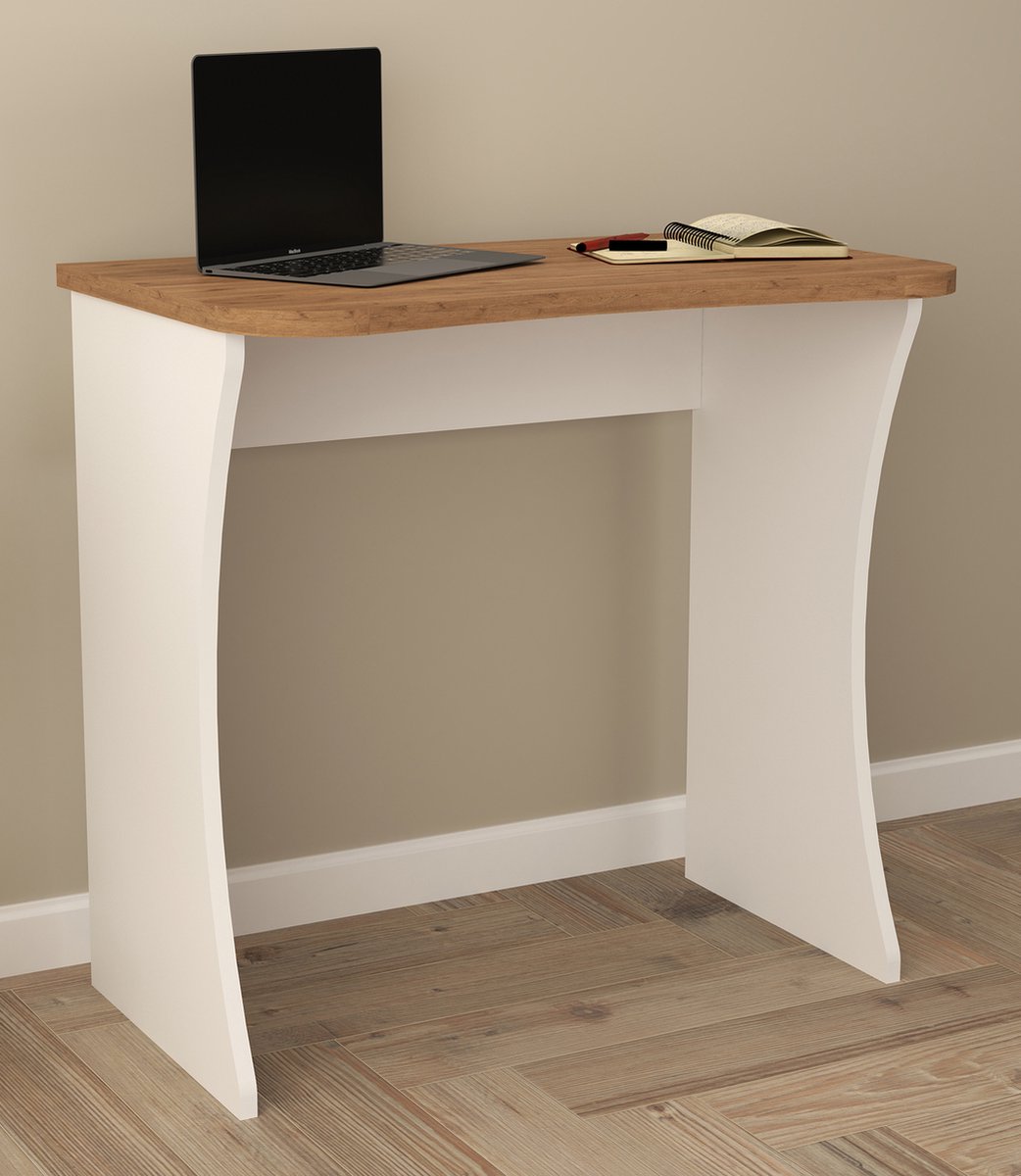 VCM Houten Bureau Computer Tafel Werktafel Kantoor Opbergbak Dilus M ...