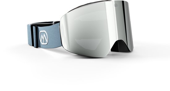 ANIMØ Original - The Hippo, zilver - Grijze skibril - Zilveren lens ...