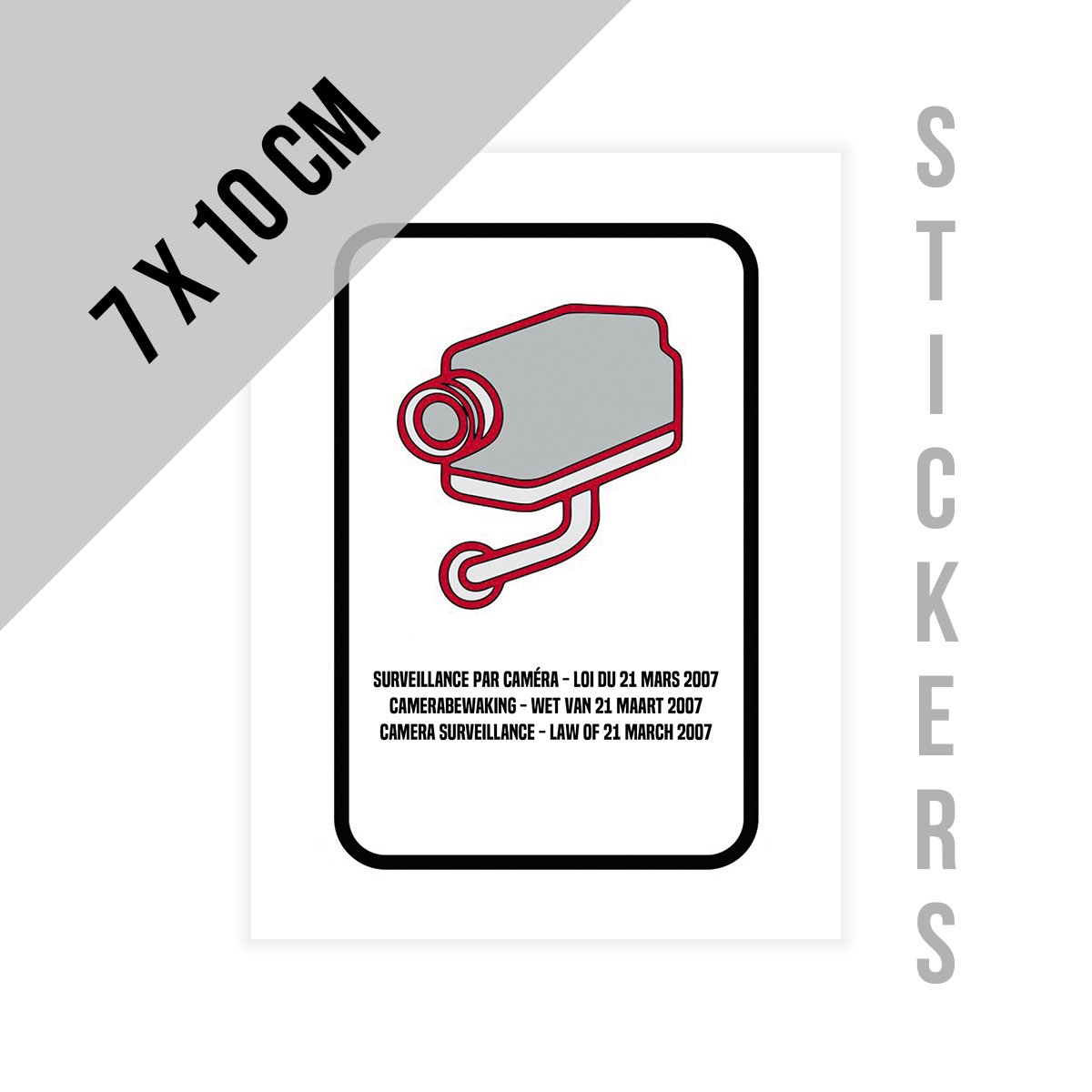 Stickers | Pictogram | 10 stuks | Camerabewaking Wetgeving 21 maart ...