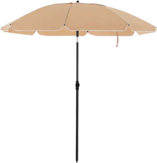 Strandparasol - Parasol - Strandtent - ‎180 x 180 x 210 cm - Beige | bol