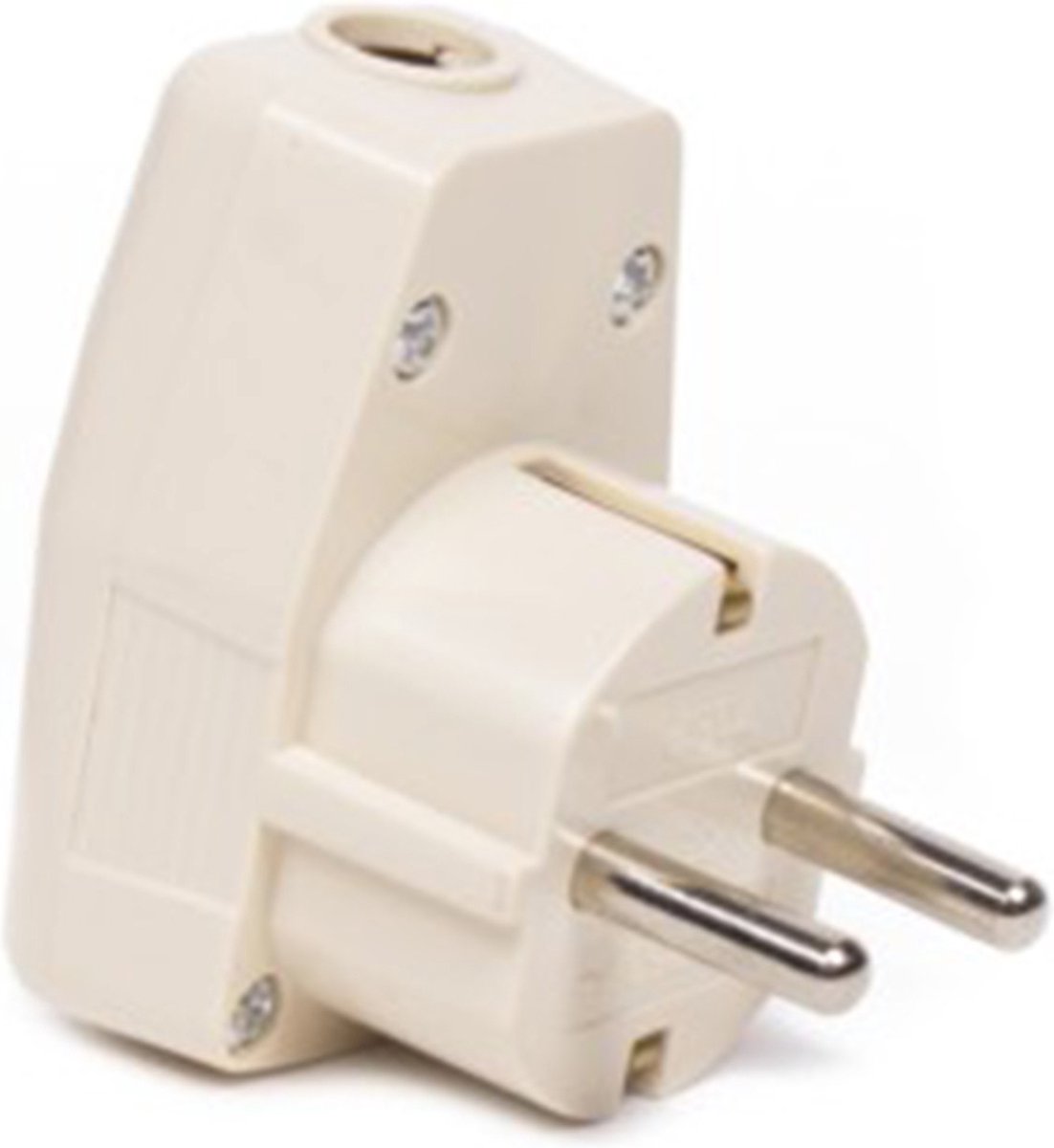 2x Stuks Benson Haakse Randaarde Stekker - Aan/Uit Schakelaar - Doorvoerstekker | bol