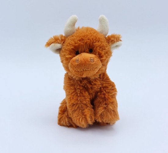 Jomanda® - Mini Koe - Hooglander - 13cm - Bruin - Pluche - Baby's ...