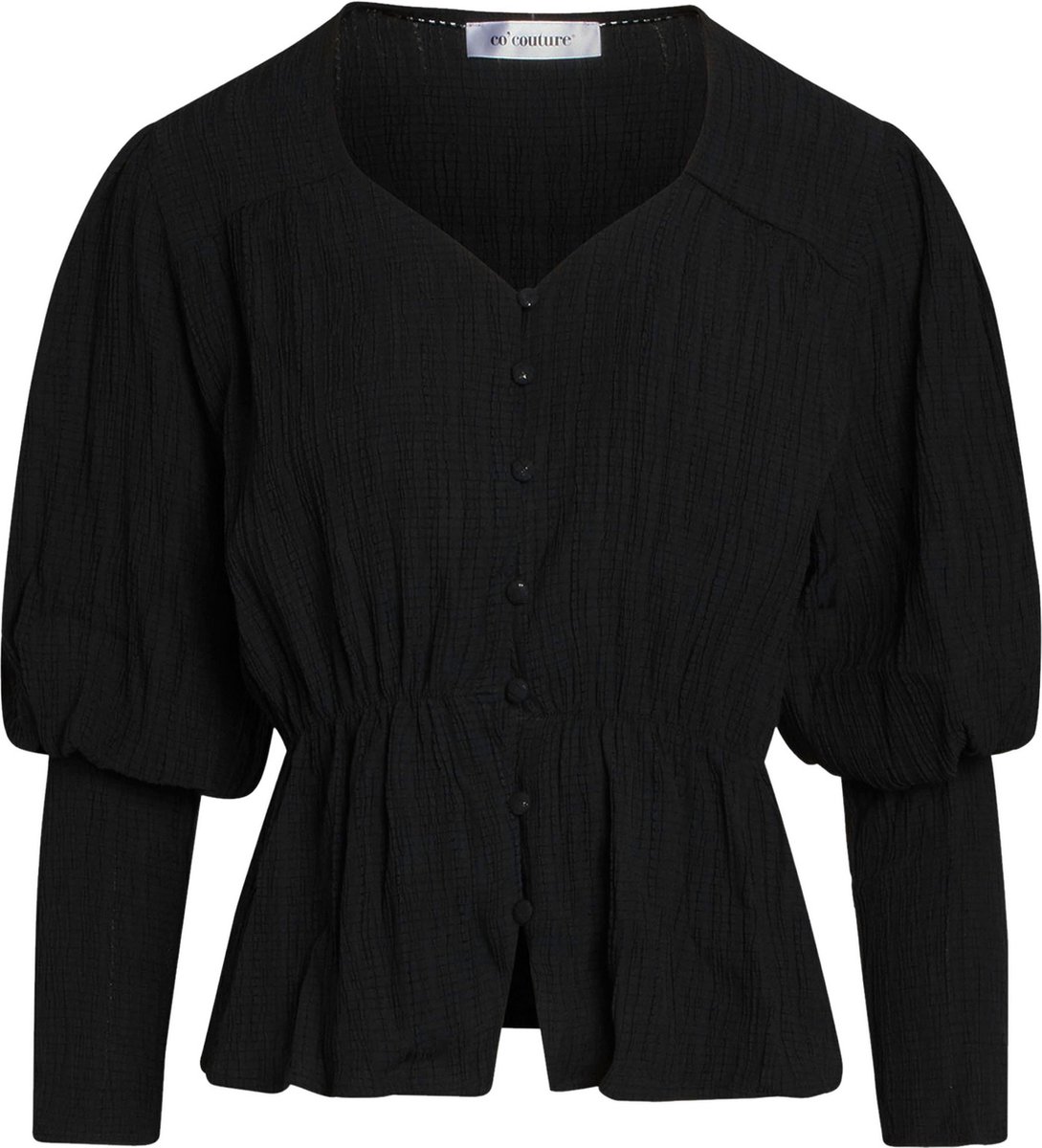 Co'Couture Dames Kerry Blouse Zwart maat XL | bol.com
