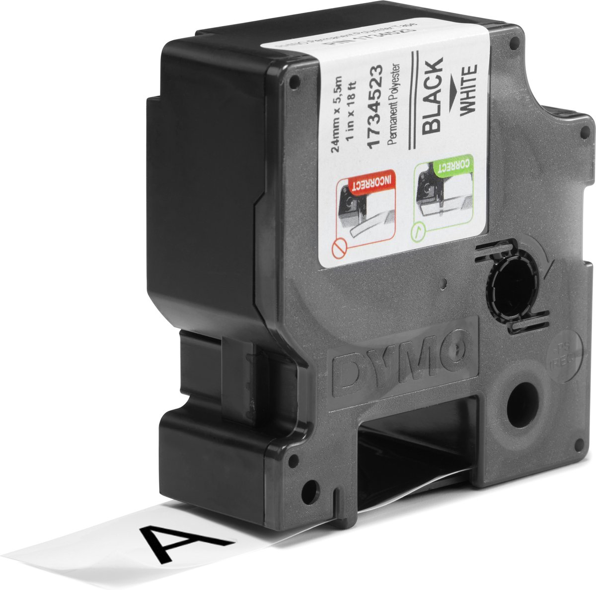 DYMO Rhino industriële labels | Permanent Polyester | 24 mm x 3,5 m | zwarte afdruk op... | bol.com