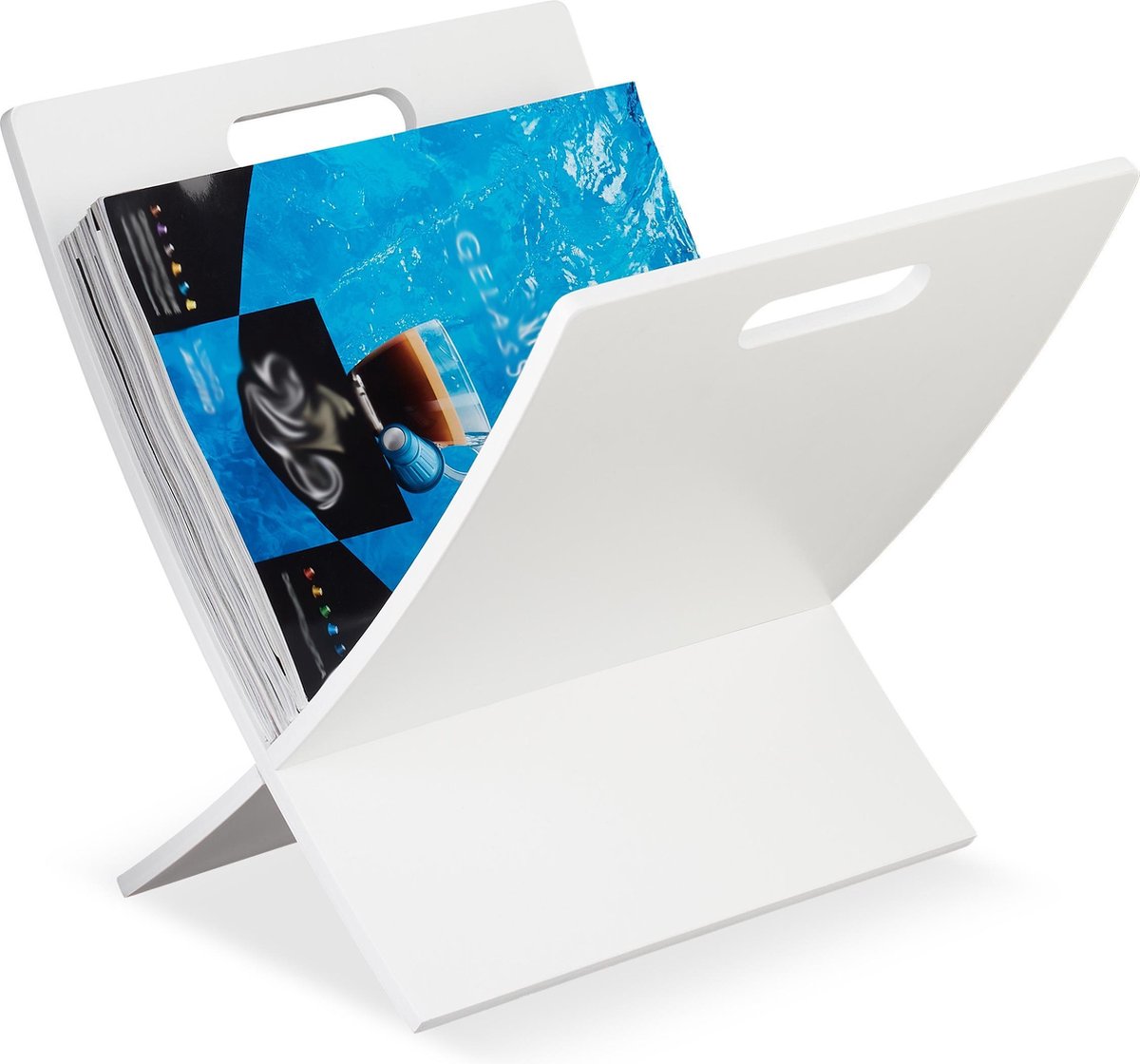 Relaxdays lectuurbak hout - tijdschriftenbak - tijdschriftenrek ...