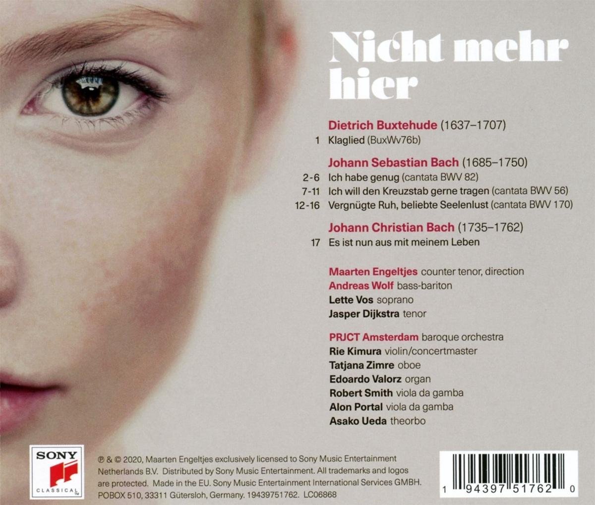 Bach/Buxtehude : Nicht Mehr Hier, Engeltjes, Maarten/Andreas Wolf ...