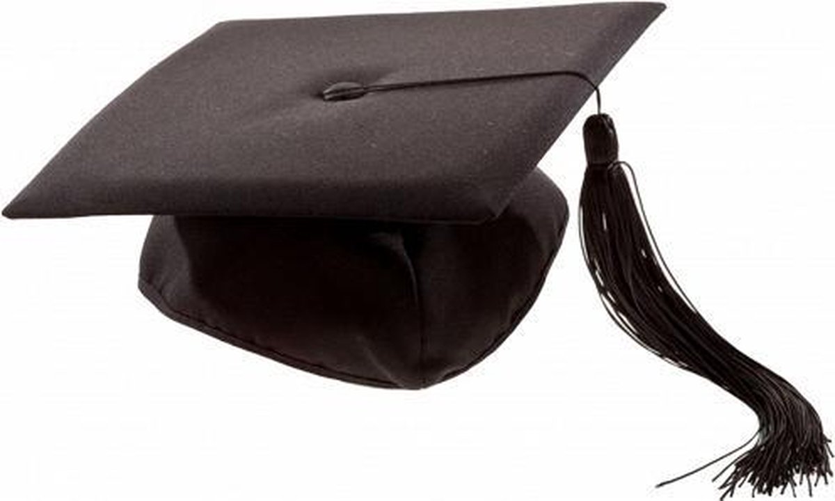 25x stuks luxe afstudeer geslaagd hoedjes zwart - 28 x 28 cm | bol.com